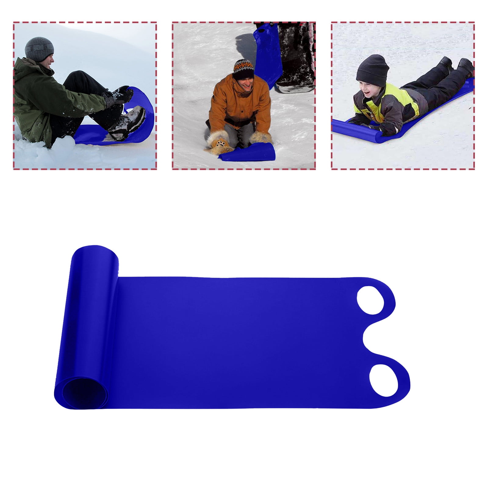 WOCACHI Flying Carpet Lightweight Roll Up Snow Sled Portable Rolling ...