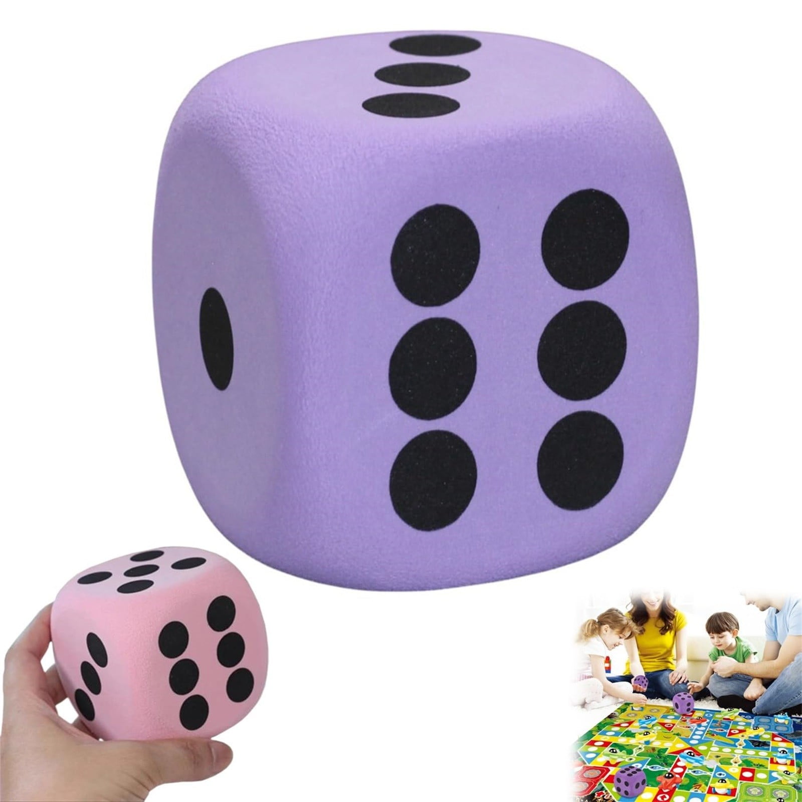 WOCACHI Large Foam Dice Color Foam Dice 3.15 Inches Big Dice for ...