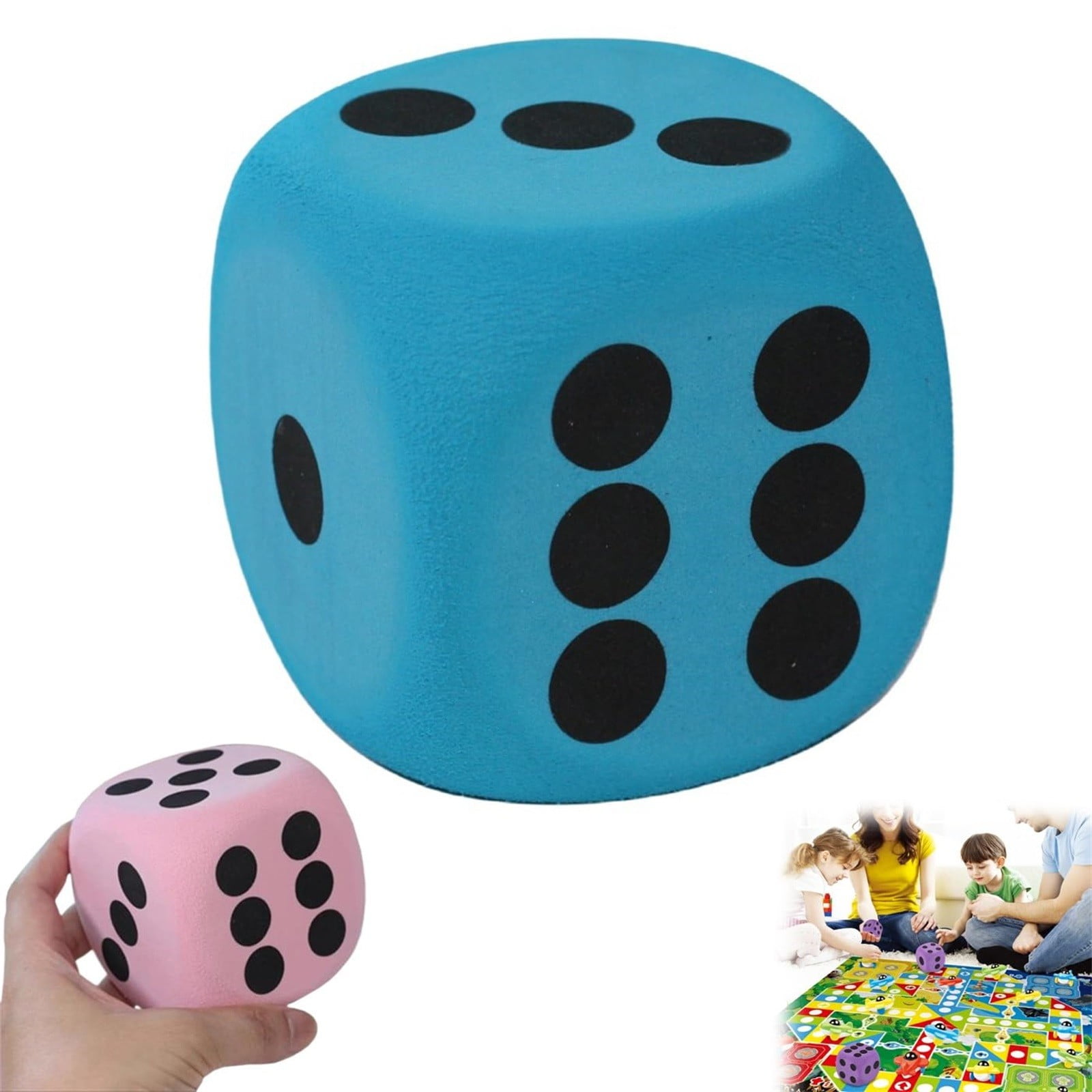 WOCACHI Large Foam Dice Color Foam Dice 3.15 Inches Big Dice for ...