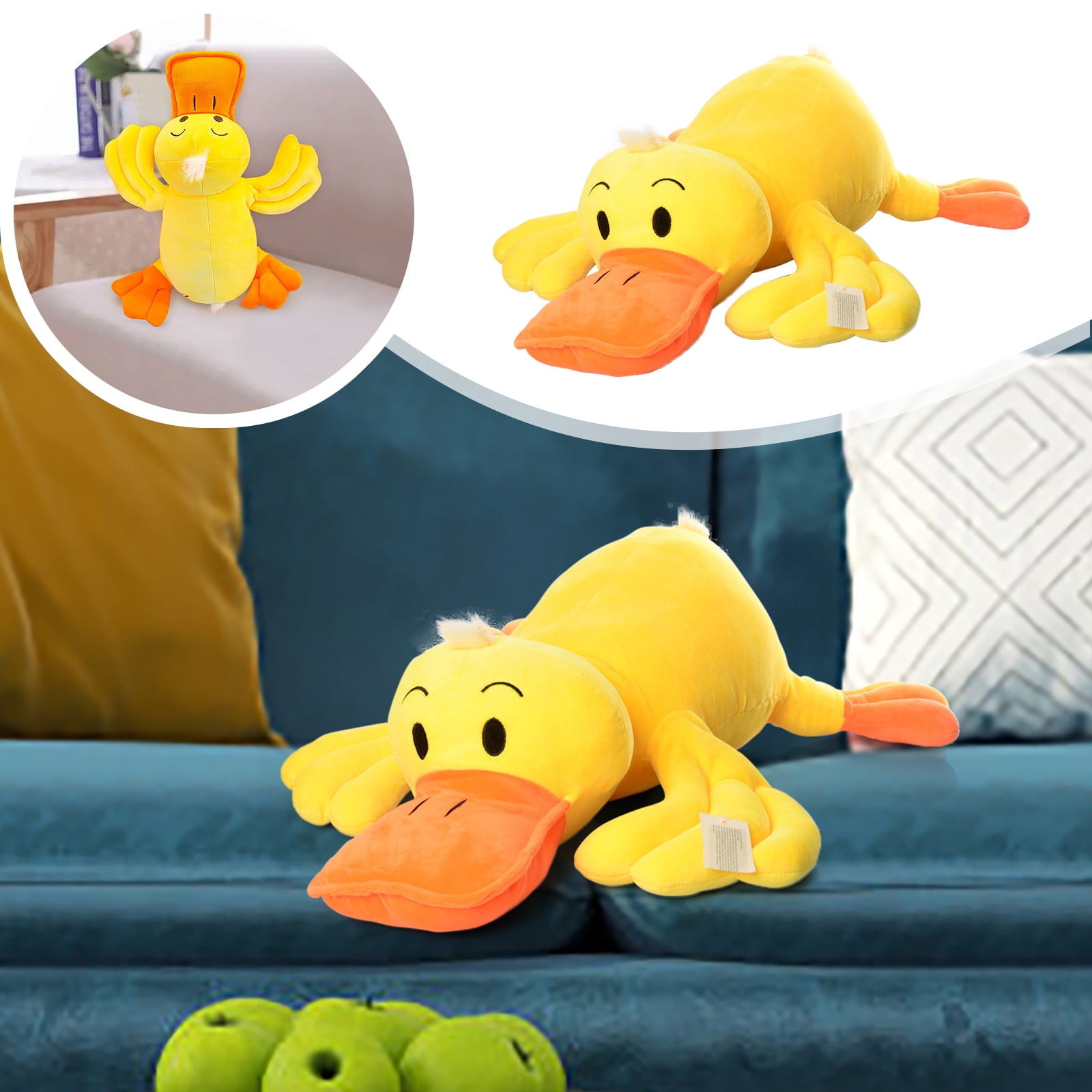 WOCACHI Plush Yellow Duck Stuffed Animal Hugging Pillow Toys Gifts ...