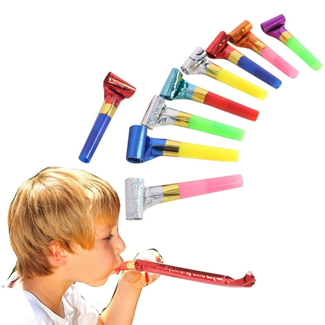 WOCACHI Whistling Children's Birthday Party Supplies Party Blowers Birthday Squawkers Noise ...