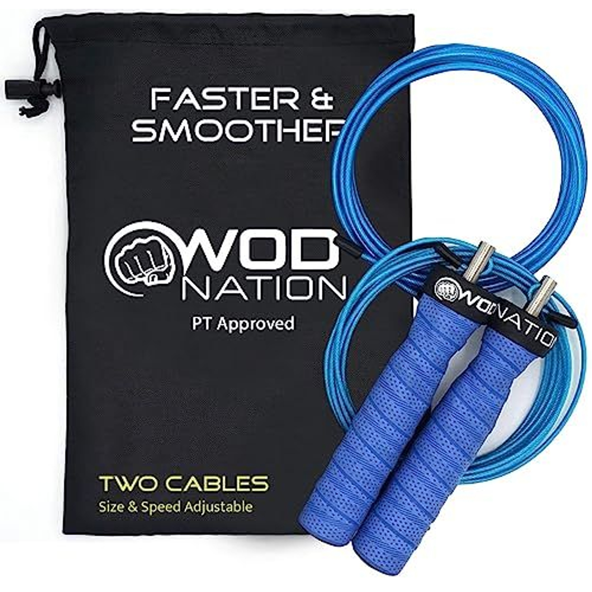 WOD Nation Adjustable Attack Speed Jump Rope for Men and Women, Purple ...