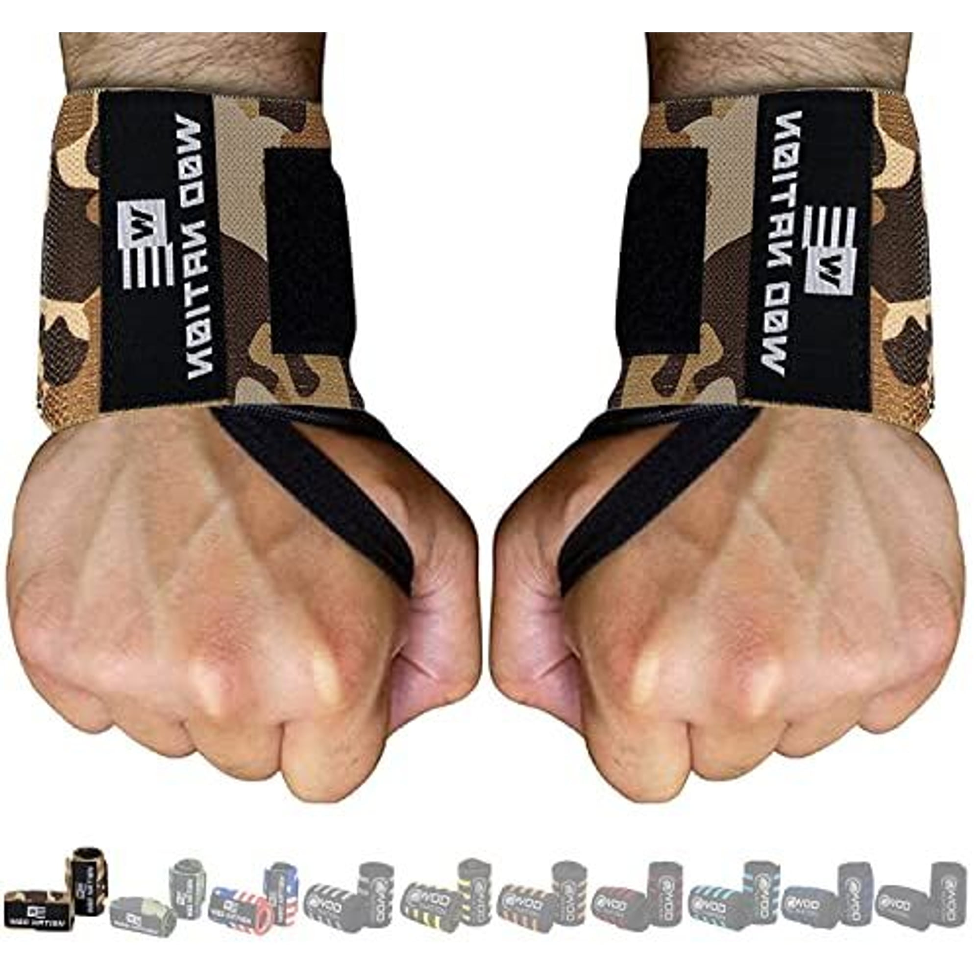 WOD Nation Wrist Wraps & Straps for Gym & Weightlifting (18 inch ...