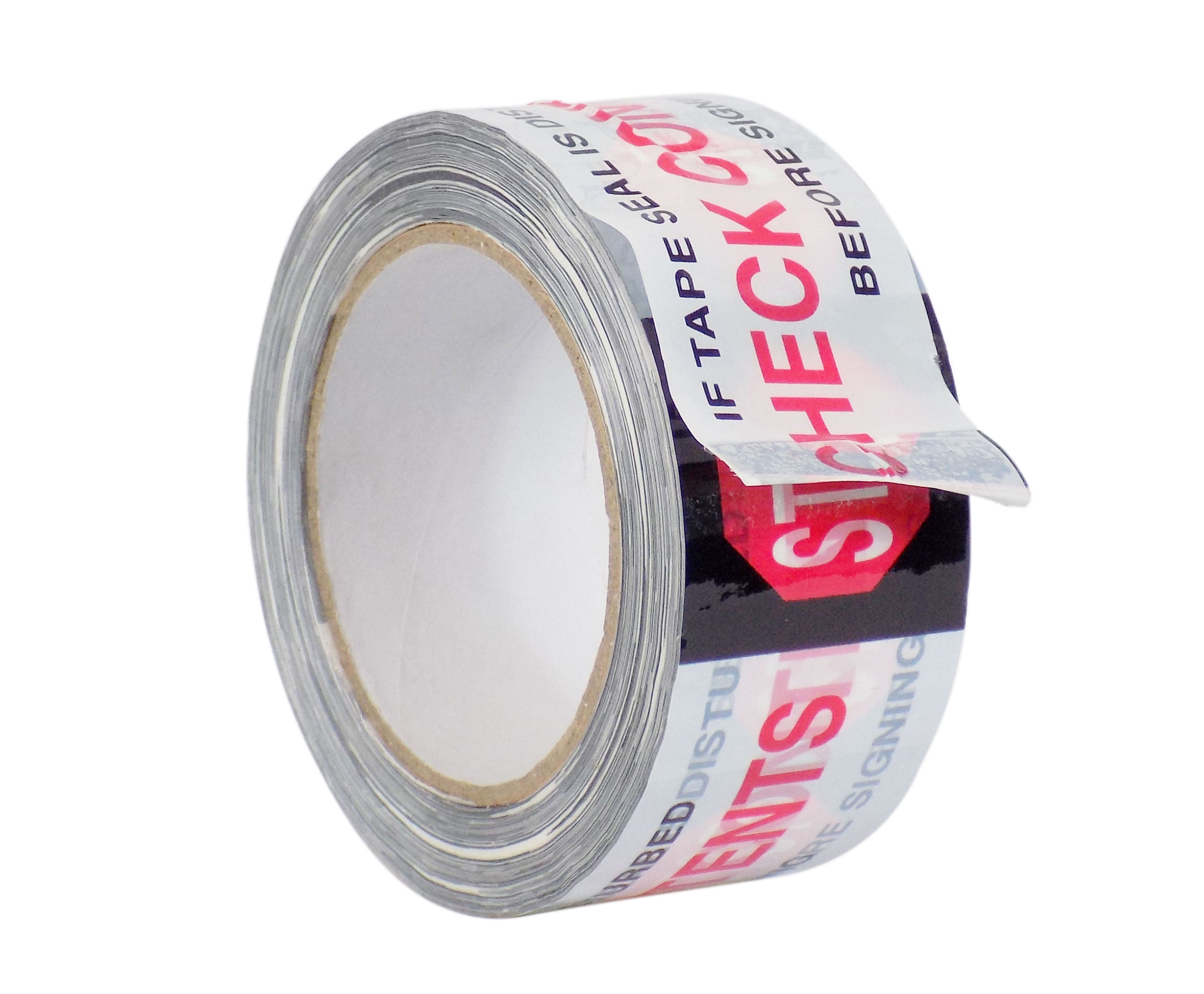 WOD PP20S-C Printed Clear Carton Sealing Tape with Red & Black ...