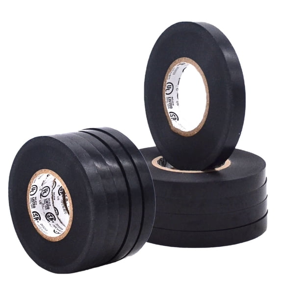 WOD Tape Black Electrical Tape General Purpose 3/8 in. x 66 ft. High ...