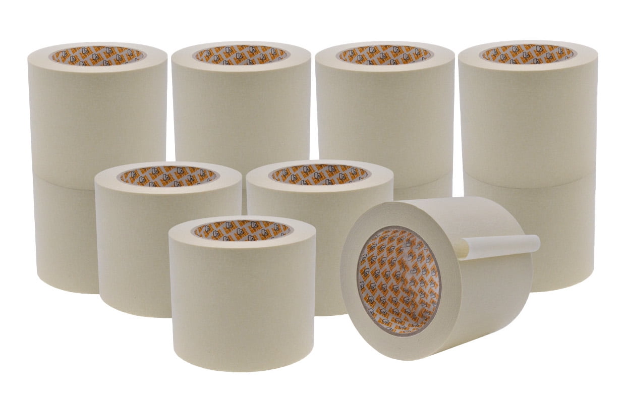 WOD Tape General Purpose Masking Tape 3.78 in x 60 yd. Beige, 12 Pack ...