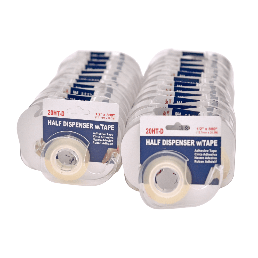 WOD Tape Gift Wrap Clear Tape 1/2 in. x 25 yd. With Dispenser, 144 Pack ...