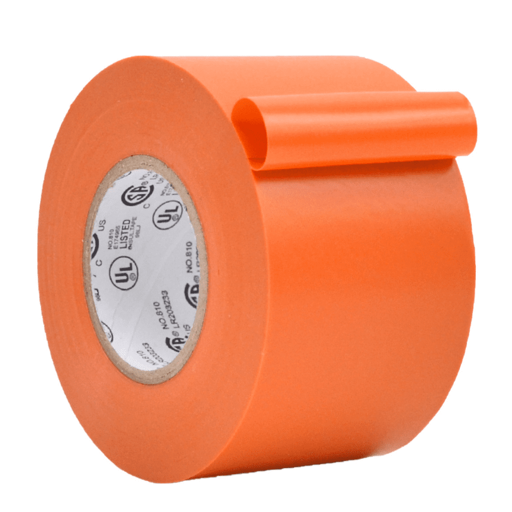 WOD Tape Orange Electrical Tape, 2in x 66ft, High Temp, PVC, OSHA ...