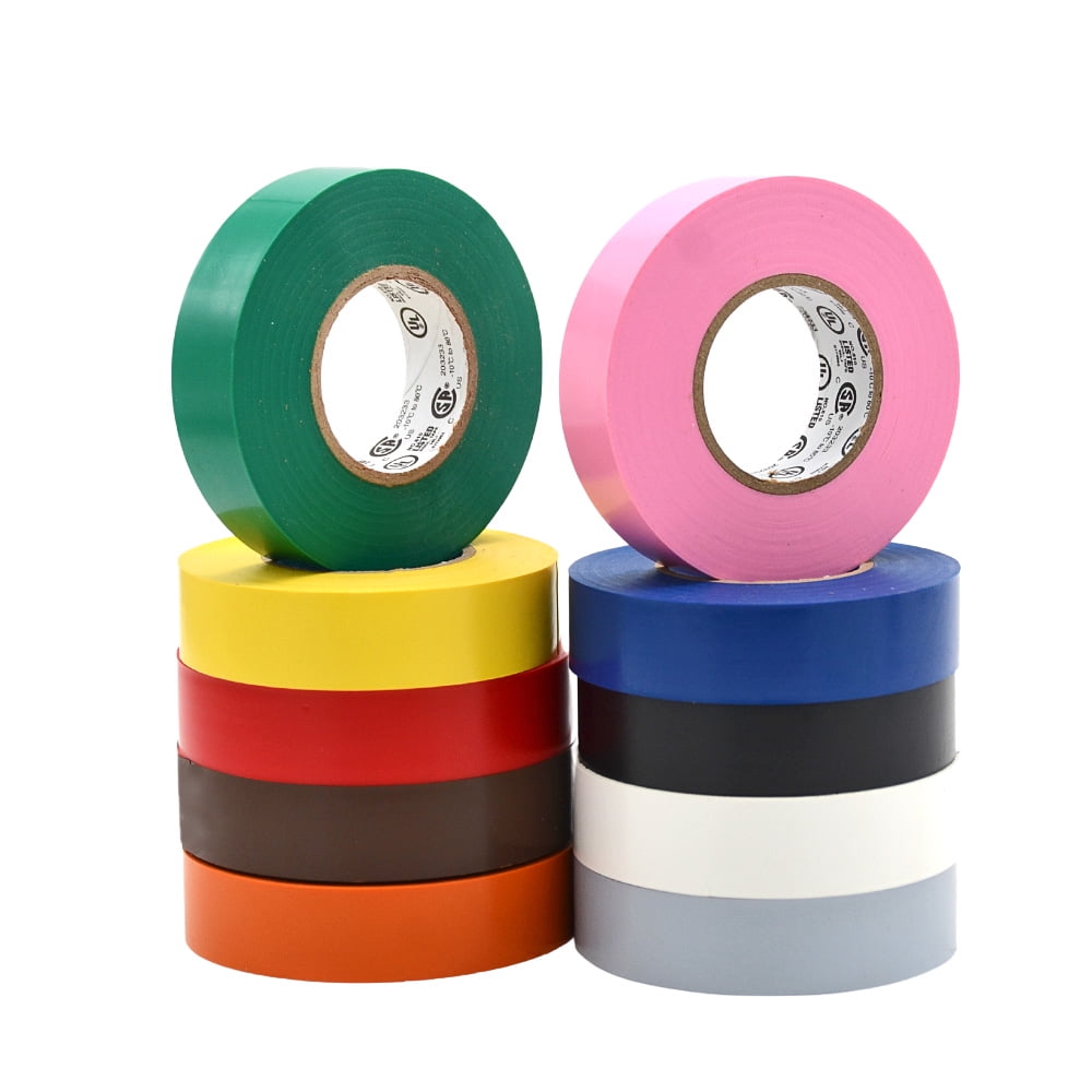 WOD Tape Rainbow Electrical Tape General Purpose 3/4 in. x 66 ft. High ...