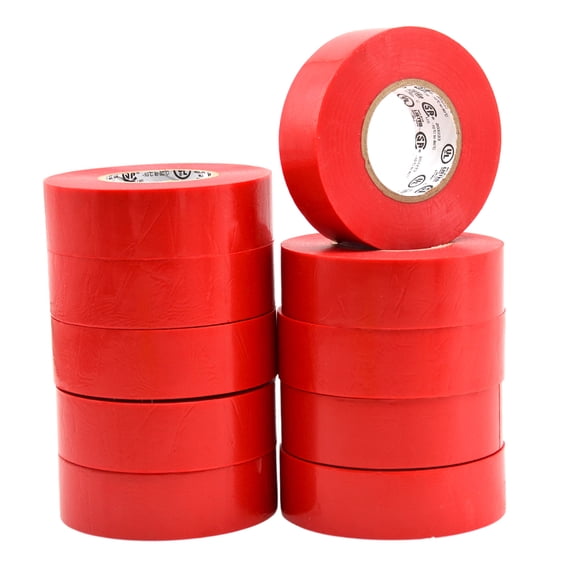 WOD Tape Red Electrical Tape General Purpose 1 in. x 66 ft. High Temp ...