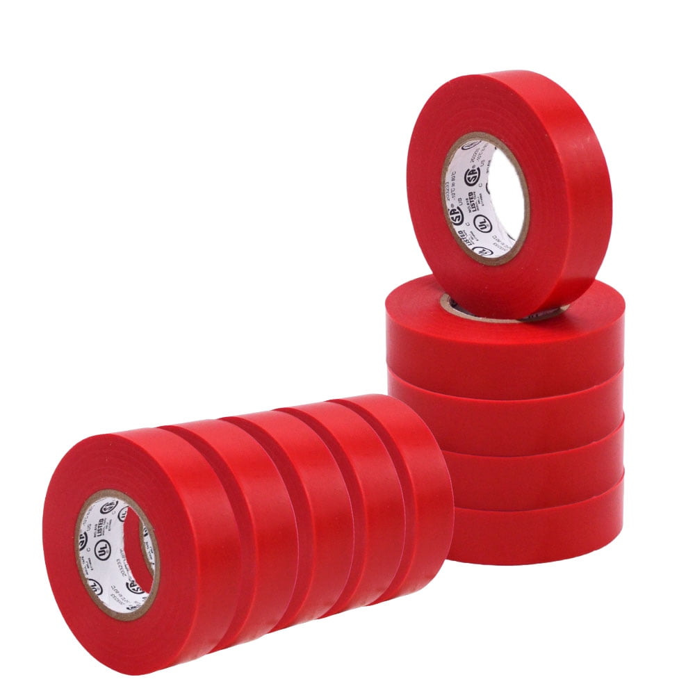 WOD Tape Red Electrical Tape General Purpose 3/4 in. x 66 ft. High Temp ...