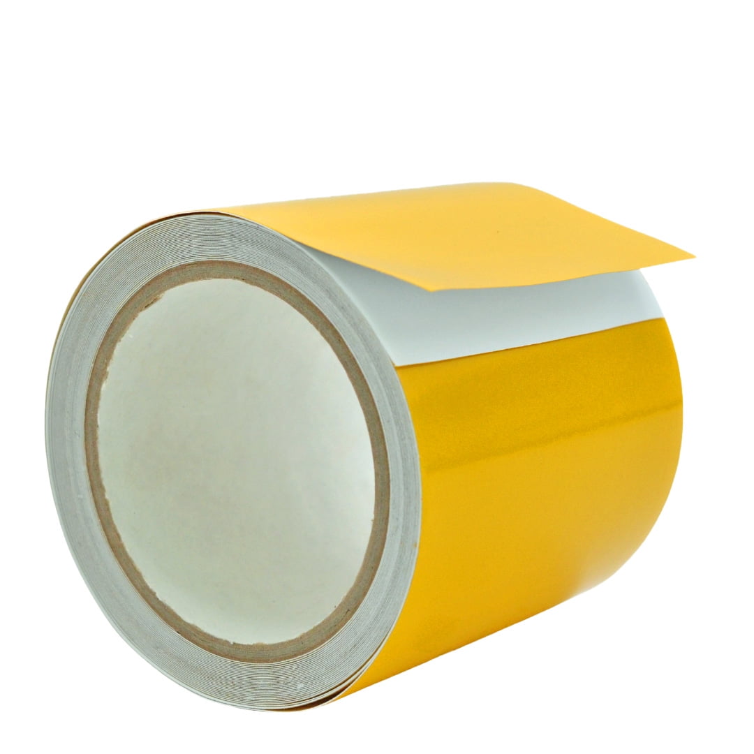 WOD Tape Retro Reflective Tape Yellow 4 in. x 30 ft. Safety Tape ...
