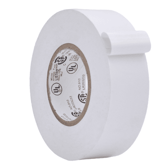 WOD Tape White Electrical Tape General Purpose 1 in. x 66 ft. High Temp ...