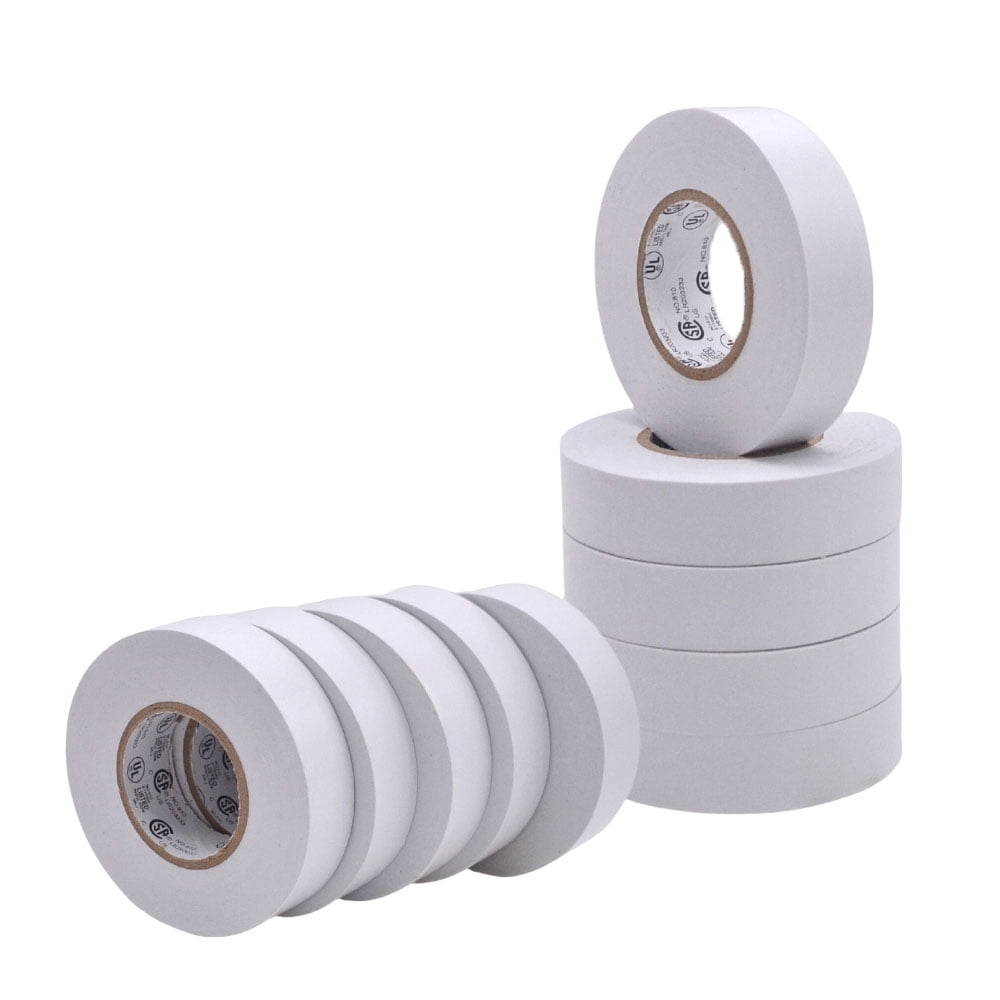 WOD Tape White Electrical Tape General Purpose 3/4 in. x 66 ft. High ...