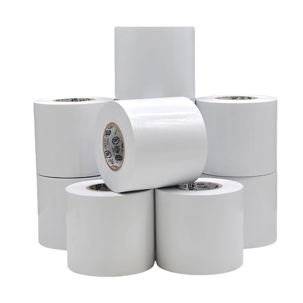 WOD Tape White Electrical Tape General Purpose 3 in. x 66 ft. High Temp ...
