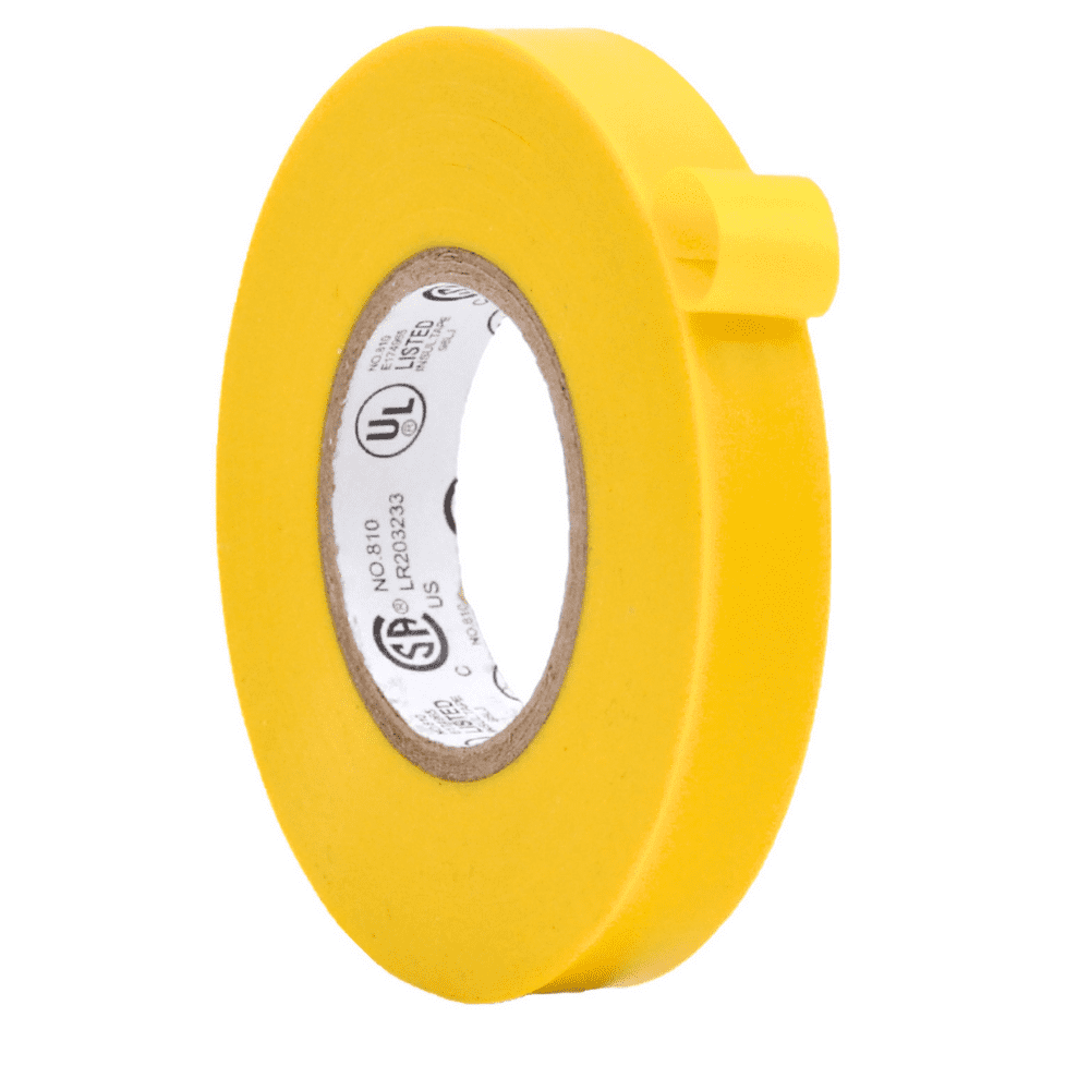 WOD Tape Yellow Electrical Tape General Purpose 1/2 in. x 66 ft. High ...