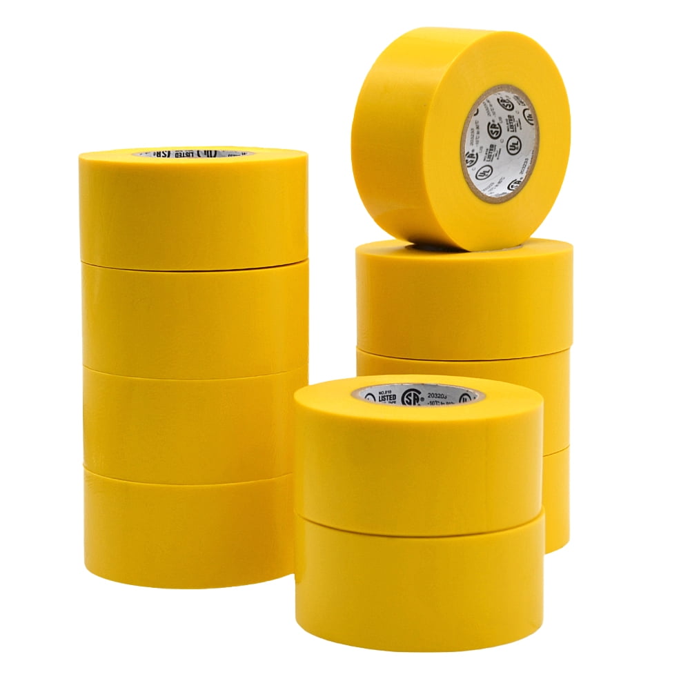 WOD Tape Yellow Electrical Tape General Purpose 1.5 in. x 66 ft. High ...