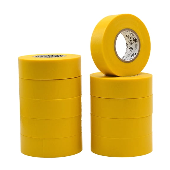 WOD Tape Yellow Electrical Tape General Purpose 1 in. x 66 ft. High ...