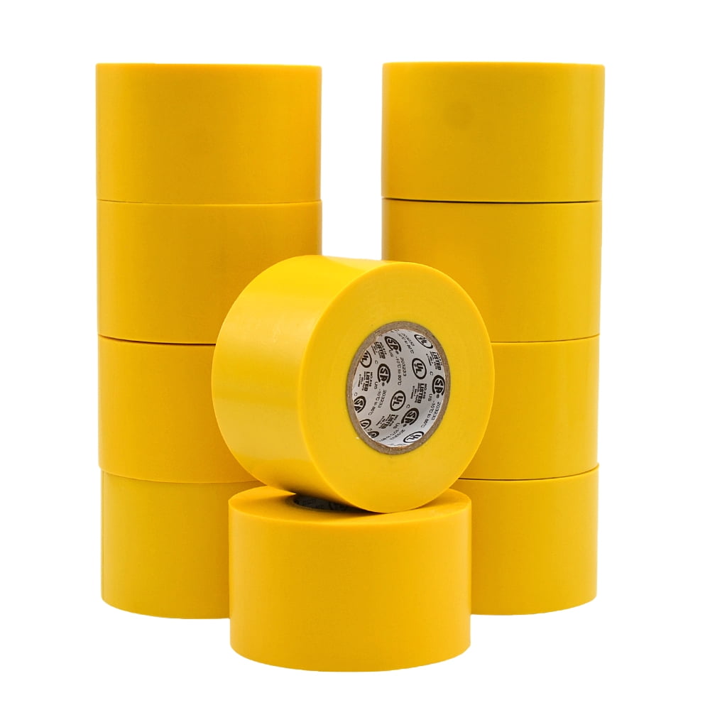 WOD Tape Yellow Electrical Tape General Purpose 2 in. x 66 ft. High ...