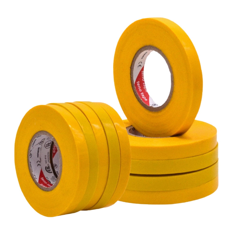 WOD Tape Yellow Electrical Tape General Purpose 3/8 in. x 66 ft. High ...
