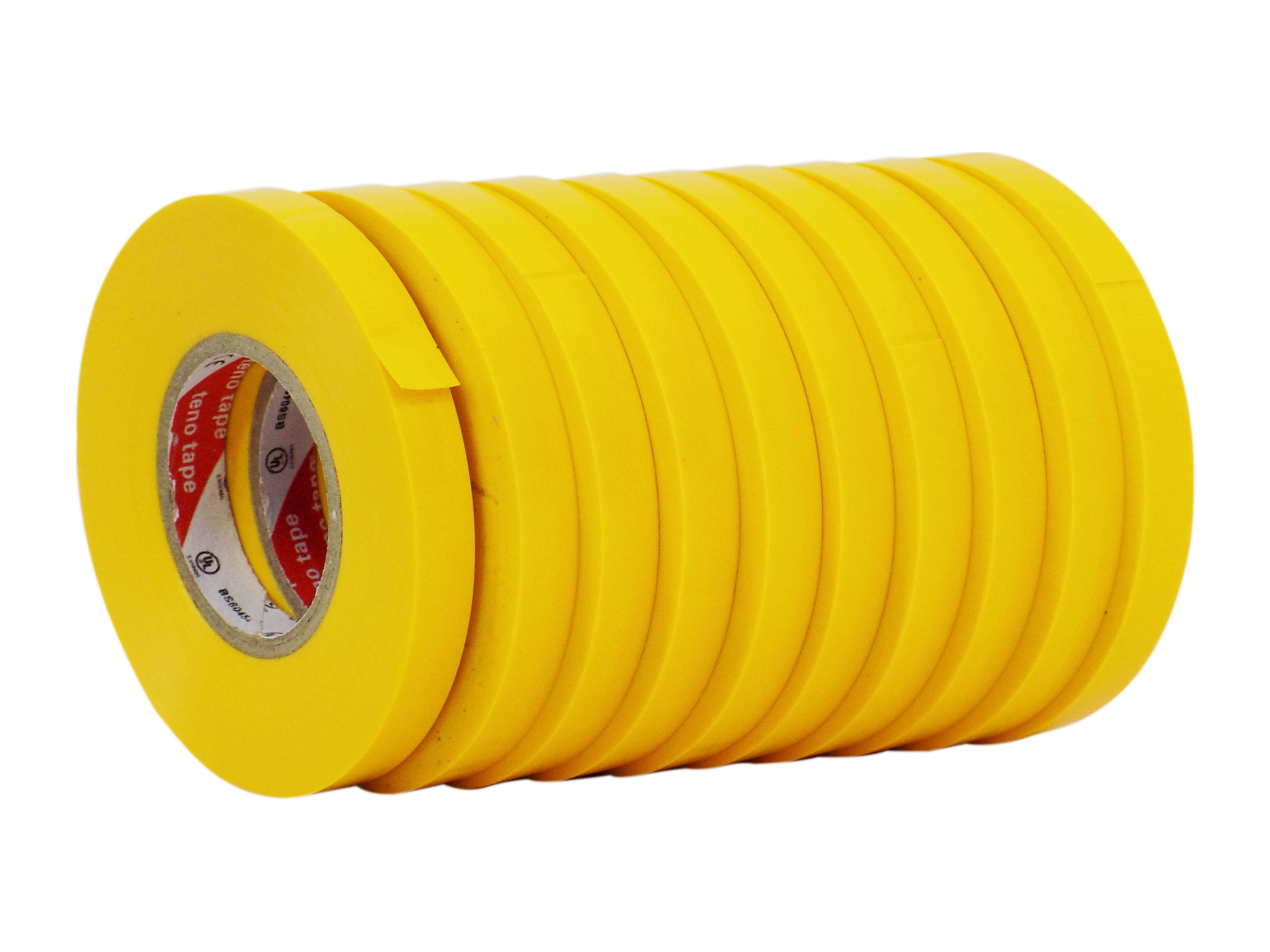 WOD Tape Yellow Electrical Tape General Purpose 3/8 in. x 66 ft. High ...