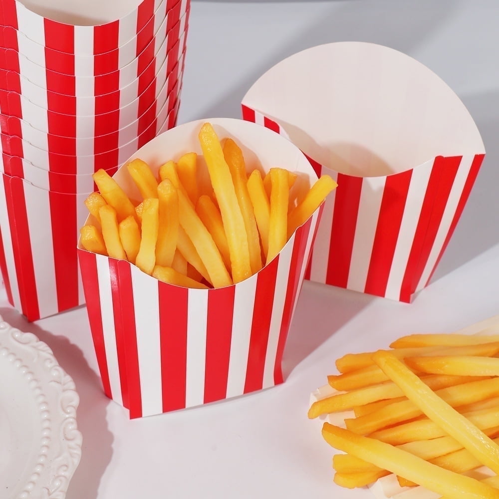 WODJR 100Pcs French Fry Holder 4oz French Fry Box Charcuterie Cups ...
