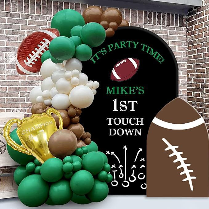 WODJR 119Pcs Football Balloon Garland Football Party Decorations White ...