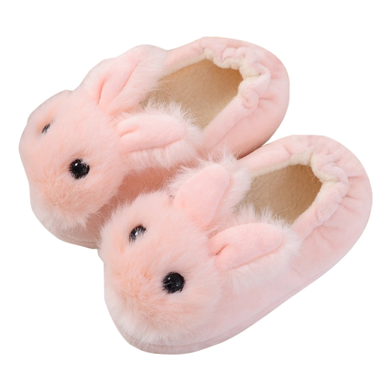 WOEOEE Kids Cotton Slippers Anti-Skid Toddler Girls Boys Winter Warm ...