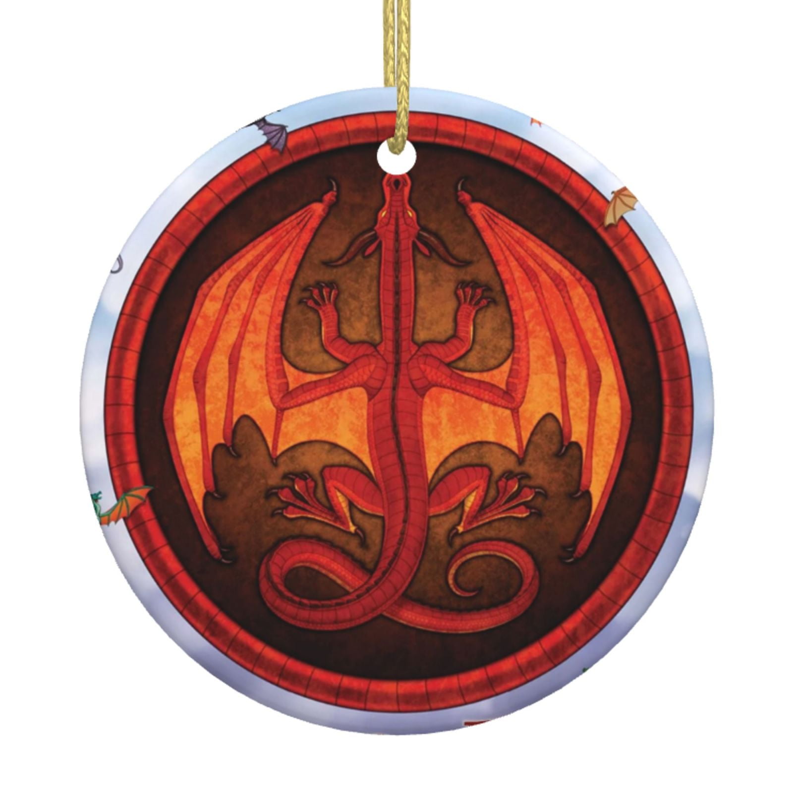WOF Logo Wings Of Fire Christmas Tree Ceramic Hanging Xmas Ornaments ...