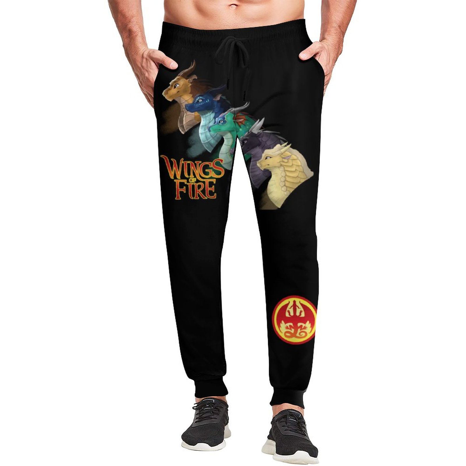 WOF Logo Wings Of Fire Mens Sweatpants 3D Print Novelty Casual Joggers ...