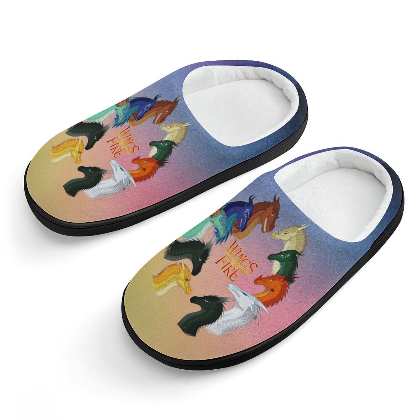 WOF Wings Of Fire Winter Plush Slippers for Boys Girls Soft Warm Cotton ...