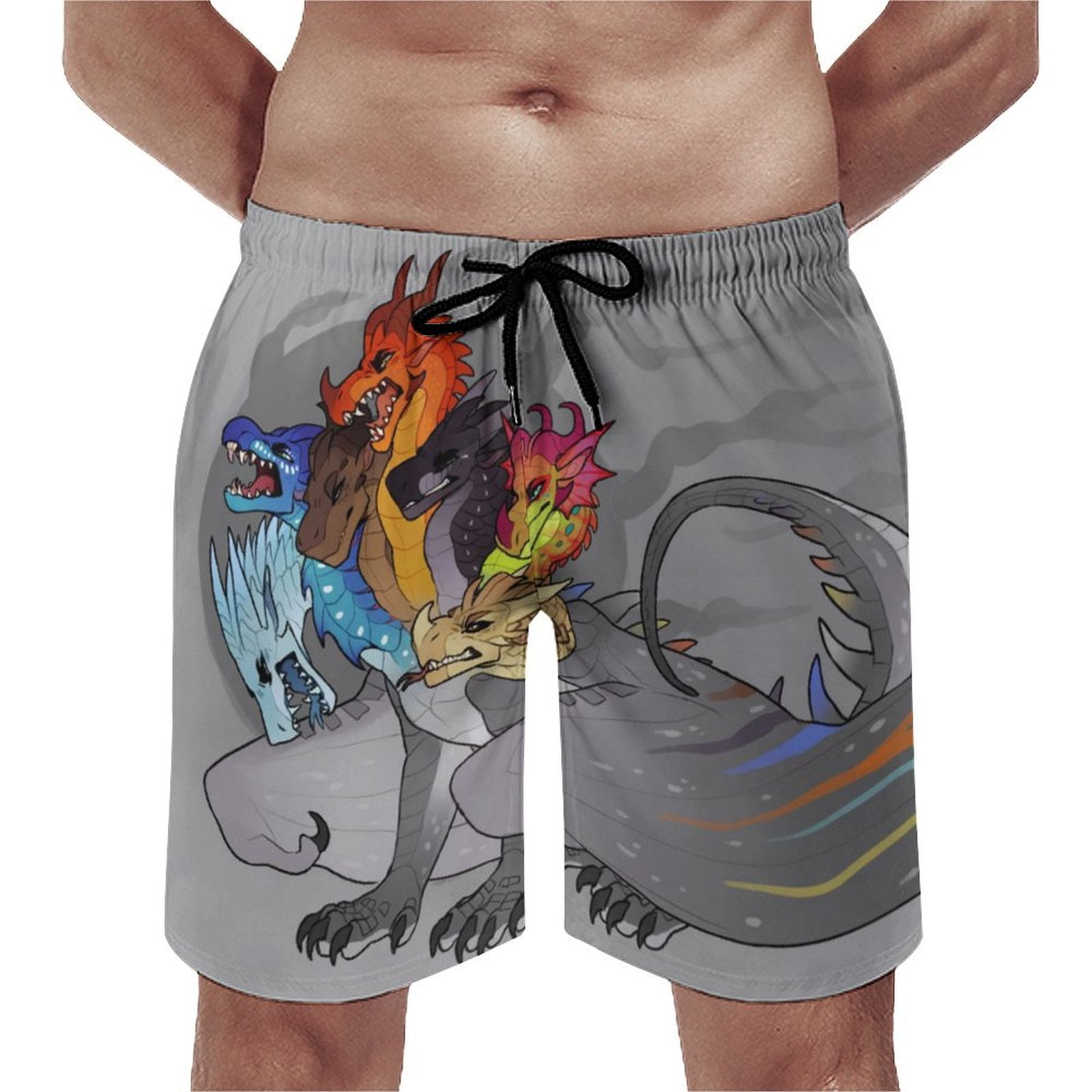 WOF Wings Of Fire Men's Swim Trunks Quick Dry Beach Board Shorts Summer ...