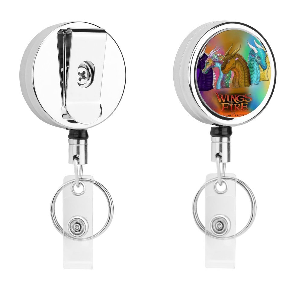 WOF Wings Of Fire Retractable Badge Holder Reel Clip Heavy Duty Metal ...
