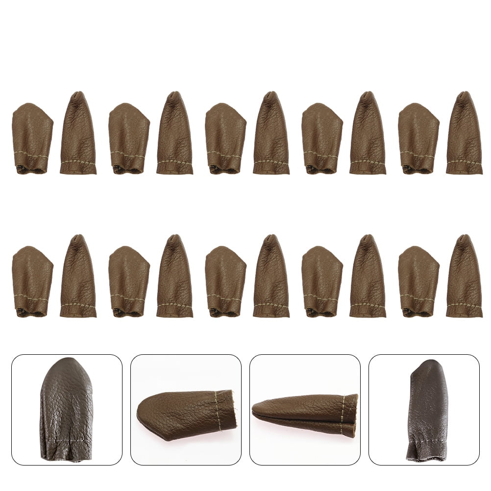 WOFASHPURET 10 Pairs Leather Finger Protectors for Felting and Sewing ...