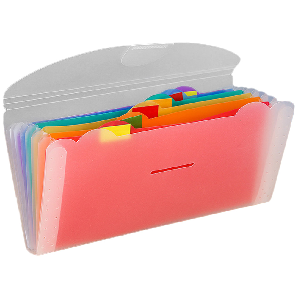 WOFASHPURET 1Pack Rainbow Colored Plastic PP File Folders with Multi ...