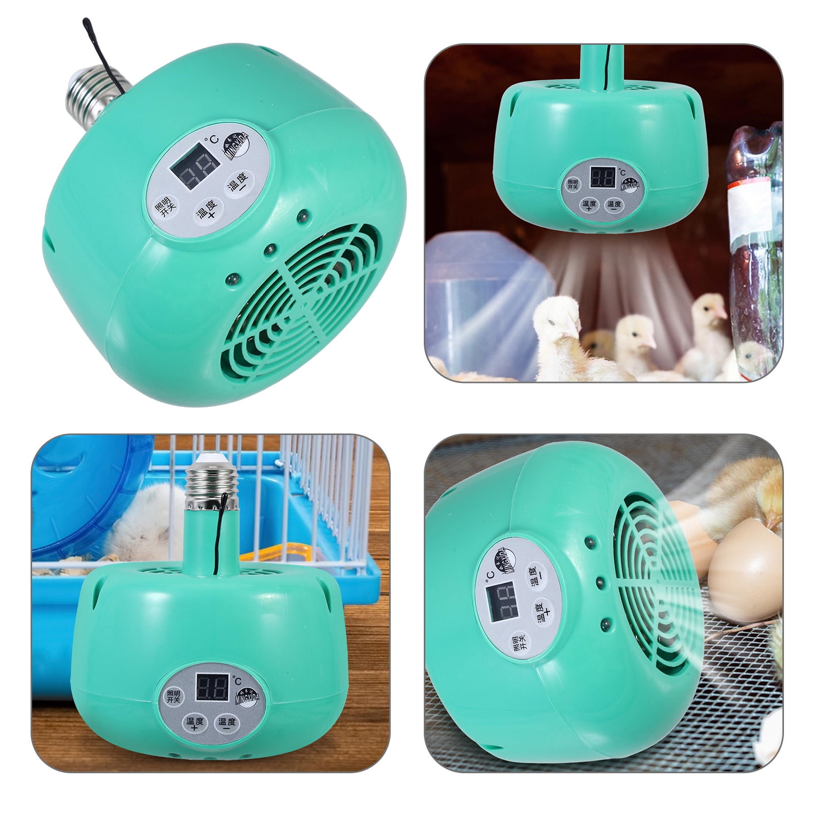 WOFASHPURET 1Pc Green Metal Chick Heater for Reptiles and Birds with ...