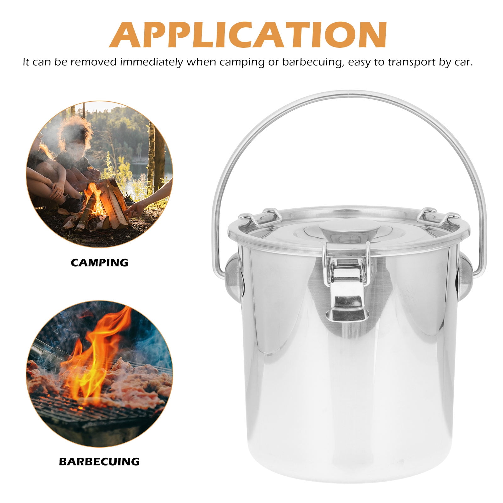 WOFASHPURET 1Pcs 6.7Inch Round Stainless Steel Airtight Barrel Sealed ...