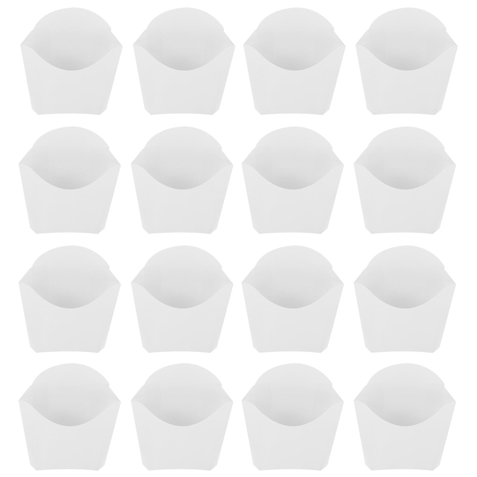 WOFASHPURET 24Pcs Small French Fry Container White Card Paper for ...