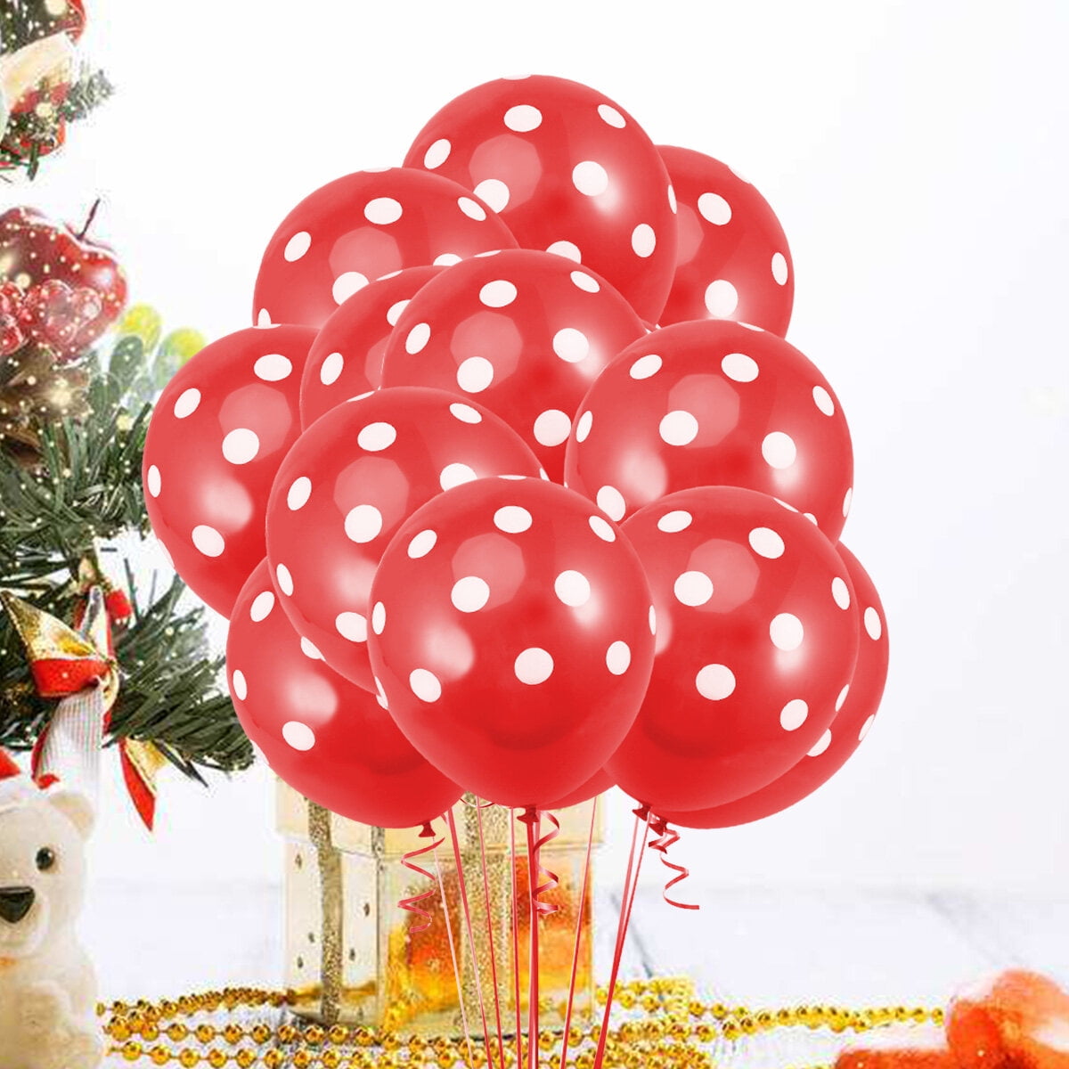 WOFASHPURET 25Pack Party Balloons Red White Latex For Baby Shower ...