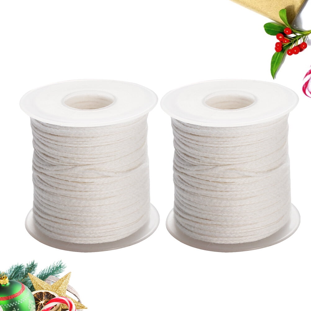 WOFASHPURET Braided Wick Spool 2Pcs for Diy Candle Making Candle Wick ...