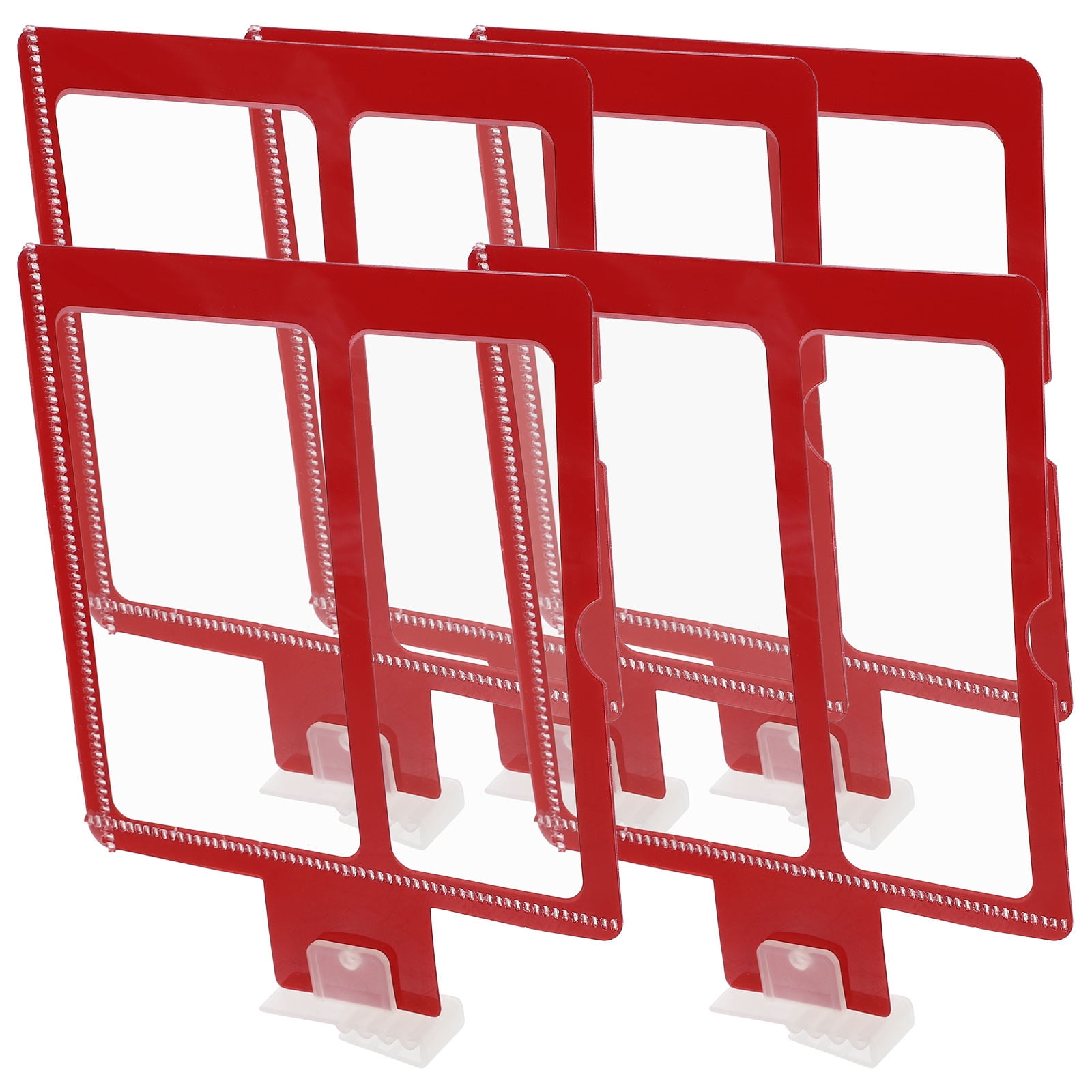 WOFASHPURET Label Display Clips 5 Sets Price Tag Holder Clear Design ...