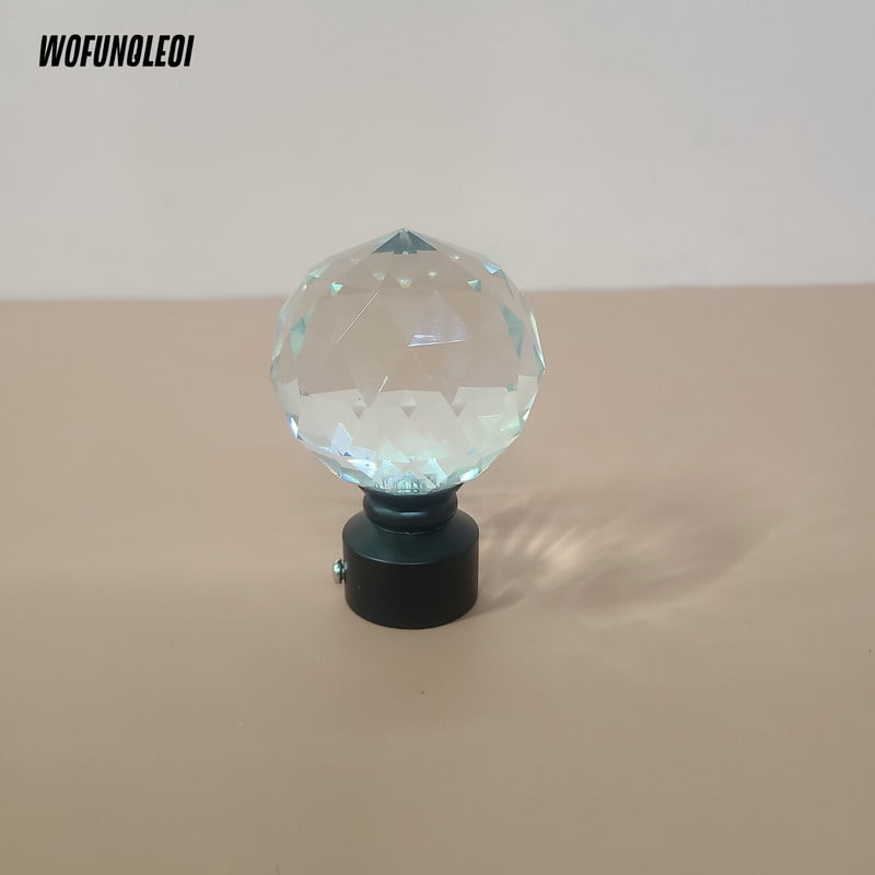 WOFUNGLEOI Decorative window finials - Multifaceted glass rod end caps ...