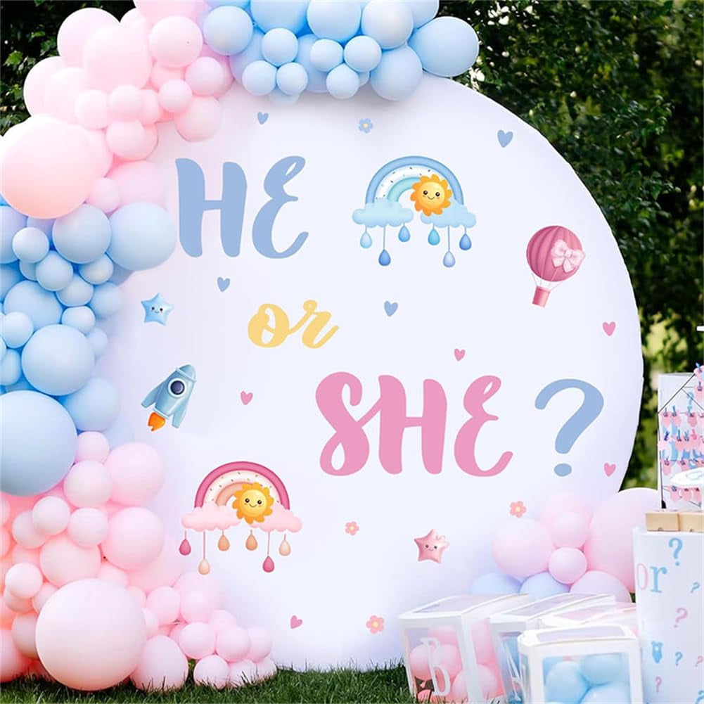 WOHAHA He or She Gender Reveal Decal He or She Letters for Balloon Arch ...