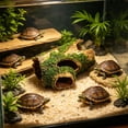 WOHAPY Upgrade Artificial Tree House Reptile Hideout, Basking Terrace ...