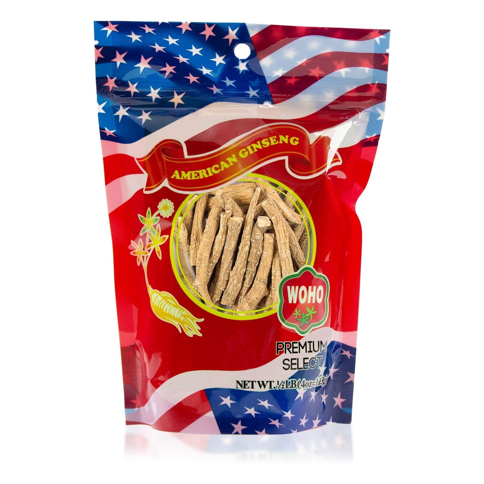 WOHO #121.4 Dried American Ginseng Root Drink, Large 4oz Bag - Walmart.com