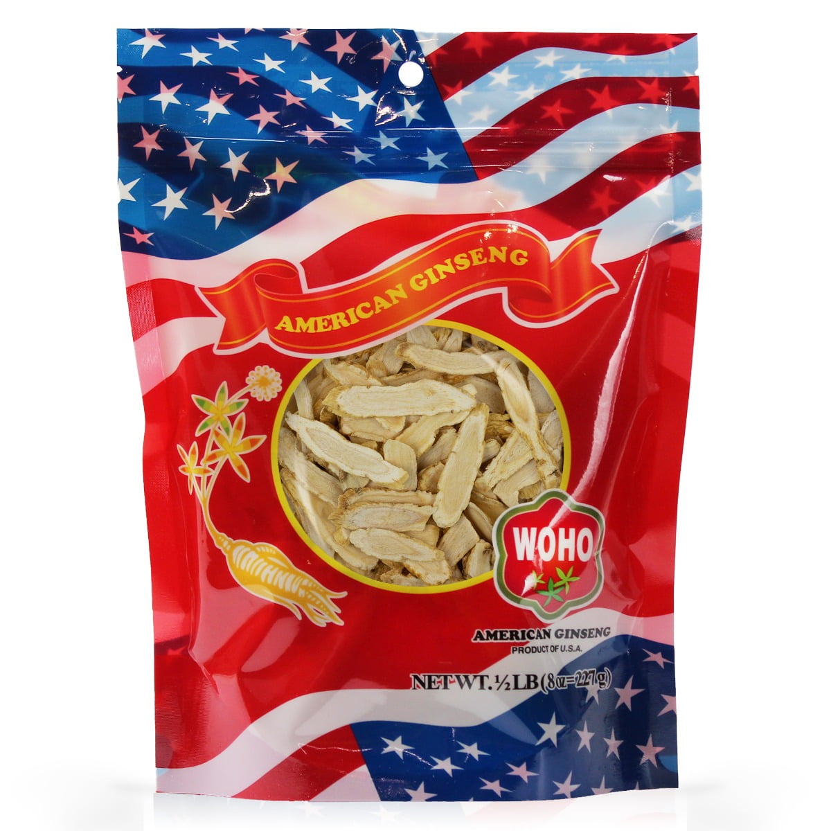 WOHO #161.8 American Ginseng Medium Slice #2 8oz Bag - Walmart.com