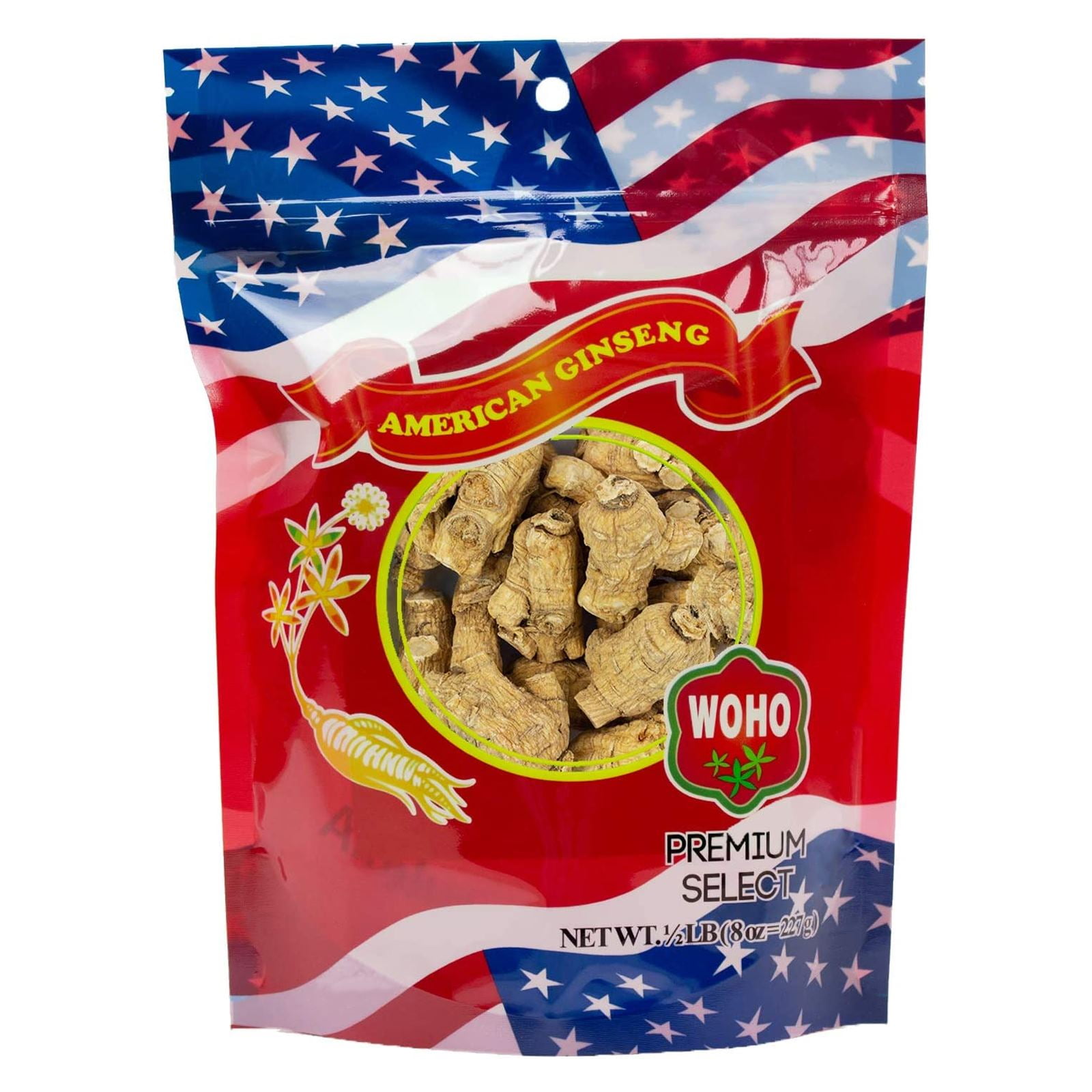 WOHO Dried Short Jumbo American Ginseng Roots, 8oz Bag - Walmart.com