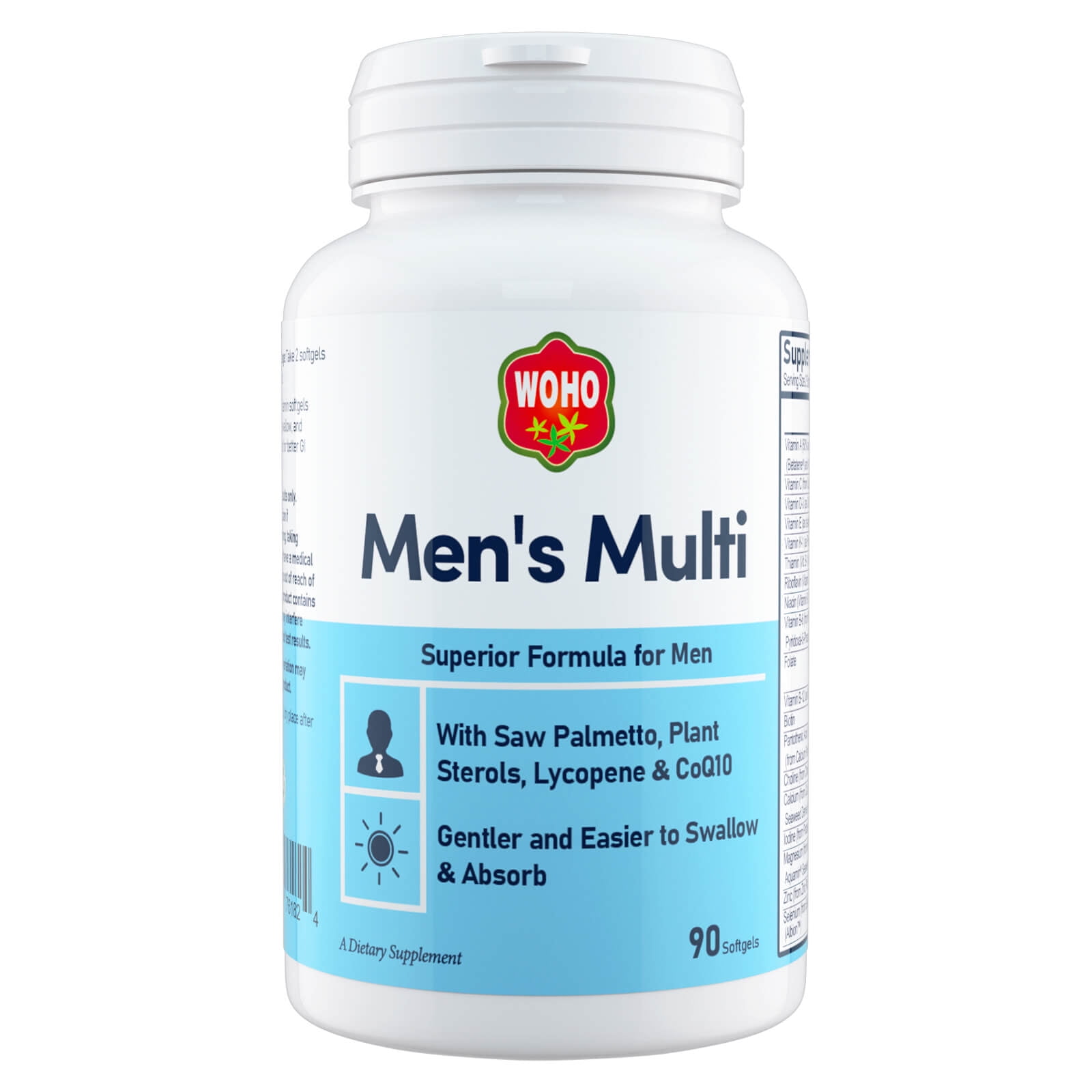 WOHO Men's Multiple Vitamin 90 Softgels - Walmart.com