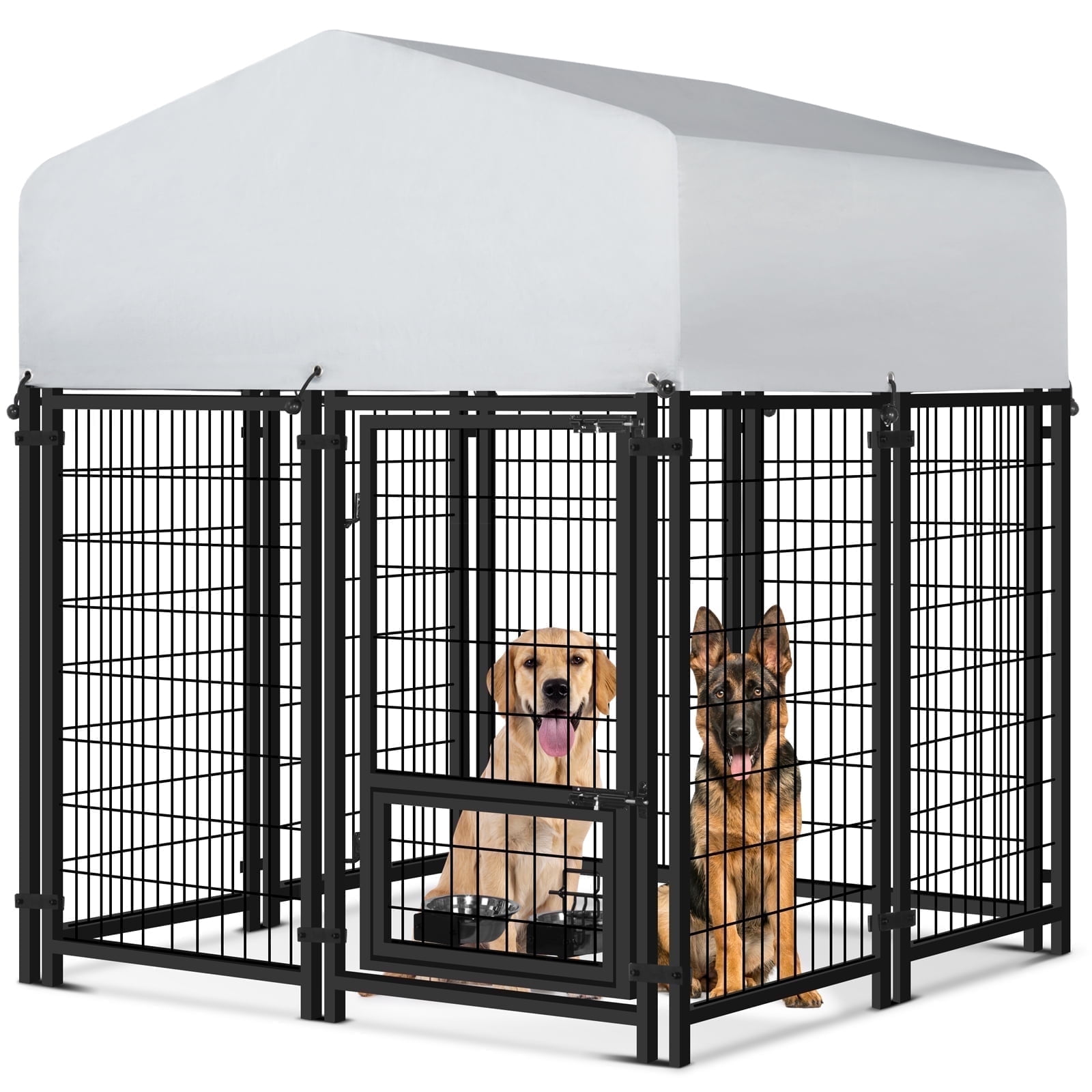 WOKEEN 4x4x5FT Outdoor Dog Kennel for Large Dogs, 2025 Newly Upgraded ...