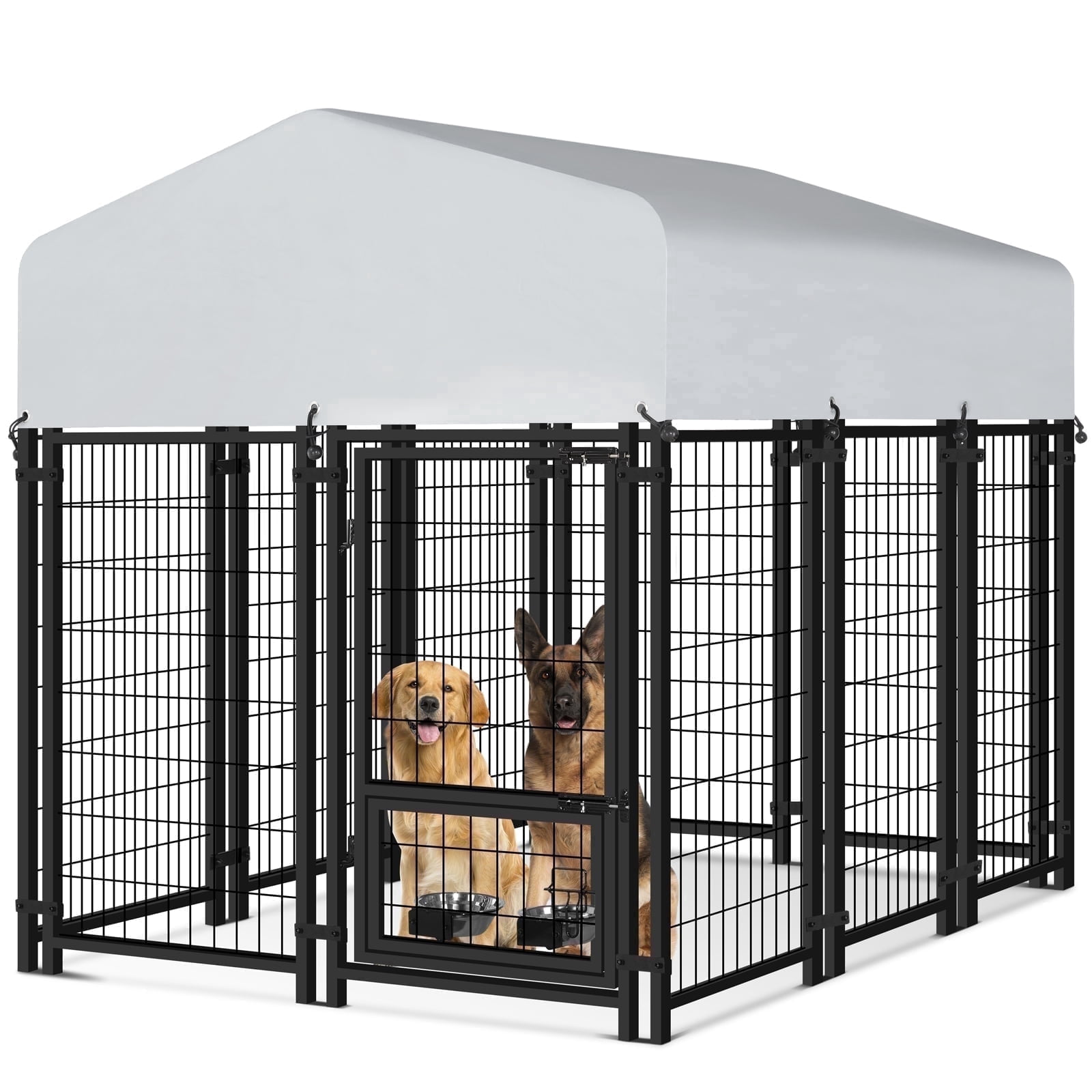 WOKEEN 6 x4 x5FT Outdoor Large Dog Kennel, Heavy Duty Modular Dog Cage ...